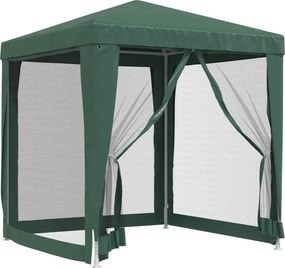 Party stan se 4 síťovanými bočnicemi zelený 2 x 2 m HDPE 319218