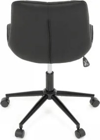 Kancelářská židle černá dekor broušené kůže černý kovový kříž KA-V3120 BK3