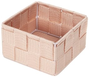 Úložný organizér do zásuvky Compactor TEX - košík S, 12 x 12 x 7 cm, růžový