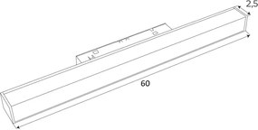 Maxlight M0002N LINEAR Magnetické svítidlo, černé