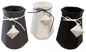 Home Elements Keramická váza 23*13*13 cm - různé barvy Barva: šedá