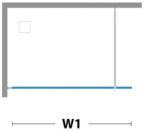 FORTE BE.COLORS WALK-IN BARVA rámu - 495 night watch, Rozměr A - 100 cm, Výplň - Fasciato bezpečnostní sklo - 6 mm BBCO501495S01