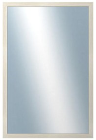 DANTIK - Zarámované zrcadlo - rozměr s rámem cca 40x60 cm z lišty KASETTE bílá prodřená (2756)