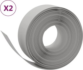 Travní lemy 2 ks šedé 10 m 20 cm polyethylen 3155452