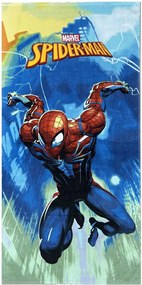 Bavlněná plážová osuška Spiderman v letu - 100% bavlna, froté s gramáží 320 gr./m² - 70 x 140 cm