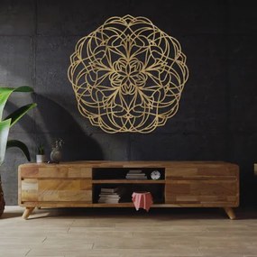 Elegantní dřevěná nástěnná dekorace mandala Mollis | SENTOP HDF0250