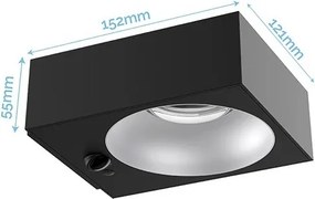 Viking - LED Stm. solární nástěnné svítidlo se senzorem LED/2W/3,7V IP65 4000K