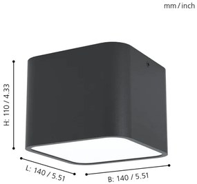 Eglo 99283 - Stropní svítidlo GRIMASOLA 1xE27/28W/230V