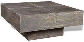 Konferenční stolek z mangovníkového dřeva čtvercový tmavě hnědý,  241133