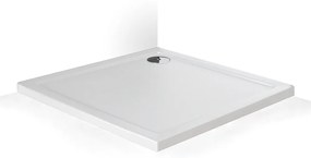 Roth Čtvercová nebo obdélníková akrylátová sprchová vanička FLAT STONE EFFECT Varianta: rozměry: 110x80 cm, barva: Bílá - (FLAT STONE WHITE 1100x800 - 8000323)