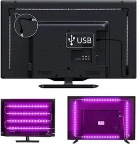 Solight WM58 LED světelný pás pro TV / 4 x 50 cm / USB