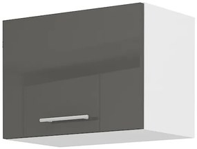 Horní kuchyňská skříňka Lavera 50 GU 36 1F (bílá + lesk šedý). 1032418