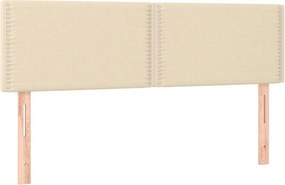 Box spring postel s matrací a LED krémová 140x200 cm textil 3133642