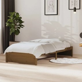vidaXL Rám postele masivní dřevo 90 x 190 cm jednolůžko [814914] Barva: medová hnědá