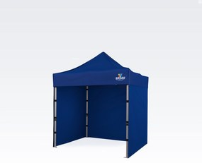 BRIMO Nůžkový párty stan EXCLUSIVE ALU 2x2 m 3 stěny modrý