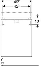 Geberit Smyle Square Koupelnová skříňka pod umývátko 49,2 cm levá, láva 500.364.JK.1