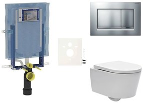 Cenově zvýhodněný závěsný WC set Geberit k zazdění + WC SAT Brevis SIKOGEZBRES30