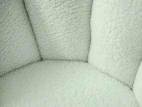 Otočné designové křeslo BLOOM s taburetem, světle zelená