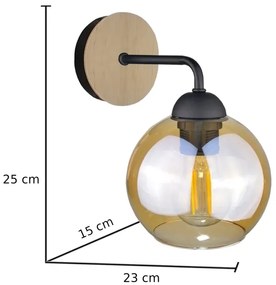Nástěnné svítidlo MELLE WOOD 1xE27/60W/230V