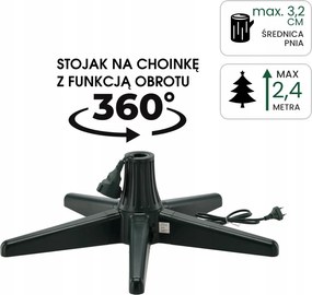 Otočný Stojan Na Vánoční Stromek O Délce 3,2 CM S Regulací O 360 Stupňů
