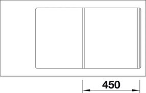 Granitový dřez Blanco ZENAR 45 S-F InFino bílá dřez vlevo + dřevěná krájecí deska a excentr 523828