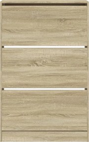 vidaXL Botník 80 x 21 x 125,5 cm kompozitní dřevo [839926] Barva: dub sonoma