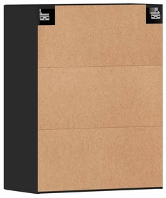 Nástěnné skříňky 2 ks černé kompozitní dřevo,  3197898