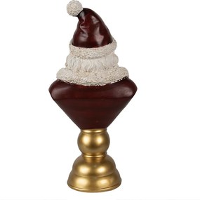 Vánoční dekorace busta Santa - 19*15*40 cm