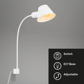 Briloner 2079-016 - Nástěnná flexibilní lampa 1xE27/10W/230V bílá