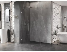 Mexen Lunar sprchová stěna levá 120 x 200 cm, 8mm čiré sklo, chromová, 830-120-000-01-00-L