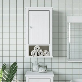 Nástěnná koupelnová skříňka BERG bílá 40x27x71,5 cm borovice - Default Title