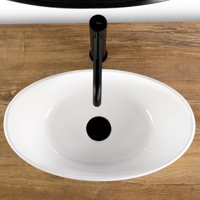Rea Kate, umyvadlo na desku 450x270x140 mm, bílá lesklá, REA-U6802