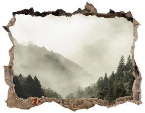 Wallmuralia Samolepící nálepka Mlha nad lesem 95x64 cm