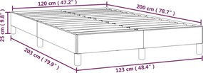 vidaXL Rám postele 120 x 200 cm umělá kůže [346893] Barva: Bílá