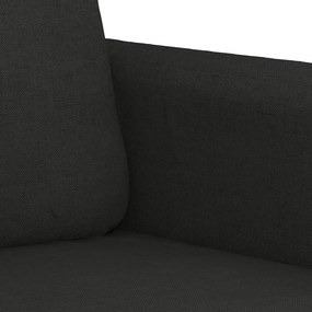2dílná sedací souprava s poduškami černá textil 3202090
