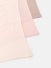 Sinsay - Sada mušelínových plen 3 pack - pastelová růžová