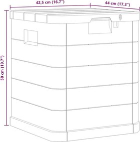 vidaXL Zahradní úložný box 90 l [45683] Barva: Hnědá