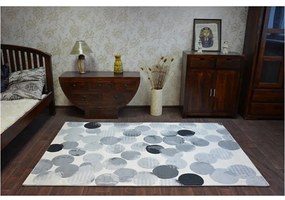 Kusový koberec PP Kolečka šedý 140x200cm