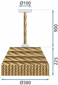 Toolight Závěsné svítidlo s APP1067-1CP