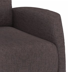 vidaXL Marketos Zvedací křeslo tmavě hnědé textil