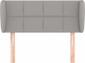 Čelo postele typu ušák světle šedé 103x23x78/88 cm textil 3117134