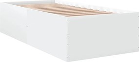 Rám postele bílý 100 x 200 cm kompozitní dřevo 3280958