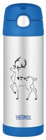 Thermos Dětská termoska s brčkem 470 ml Jelen