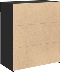 Příborník černý 80 x 42,5 x 93 cm kompozitní dřevo 3281477