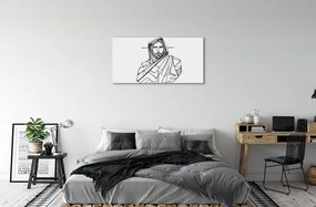 Obrazy na plátně Ježíš výkres 140x70 cm