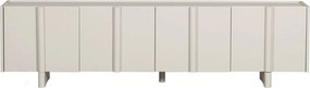 Krémový modulární TV stolek z borovicového dřeva 200x53 cm Basu – WOOOD