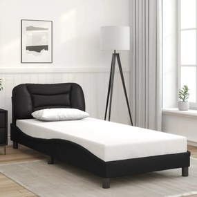 Rám postele bez matrace Hvar černý 90x190 cm umělá kůže 3207967