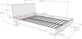 Bílá dvoulůžková postel z bukového dřeva s roštem 140x200 cm Forrest – Vipack