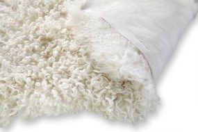 Wooline Ovčí kůže bílá KUDRNATÁ 100  x  80 cm