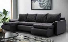 Casarredo - Komfort nábytek Rozkládací sedací souprava do U PELAGI s úložným prostorem, Soft 11/Lawa 17